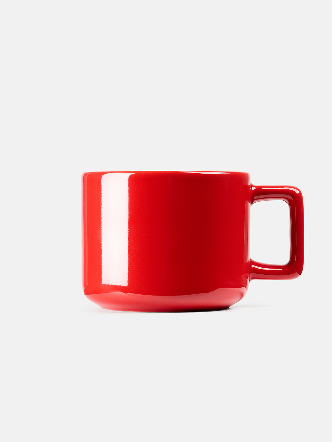 Керамическая кружка Яндекс 2.0, красная, с логотипом-основанием, 400 мл