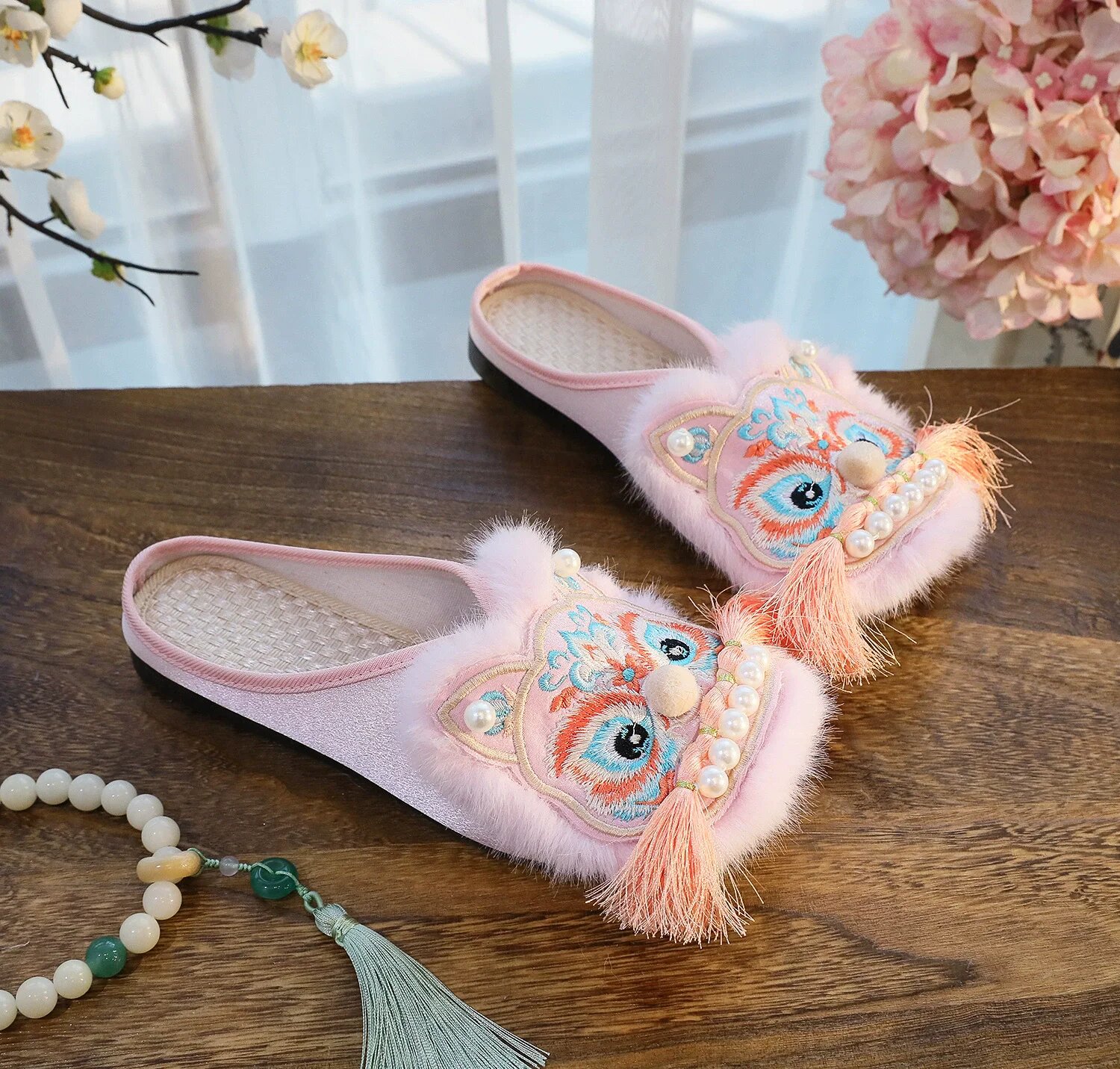 Модная тканевая обувь в этническом стиле, женские туфли Zapatos, 37, Розовый, 7-slipper pink