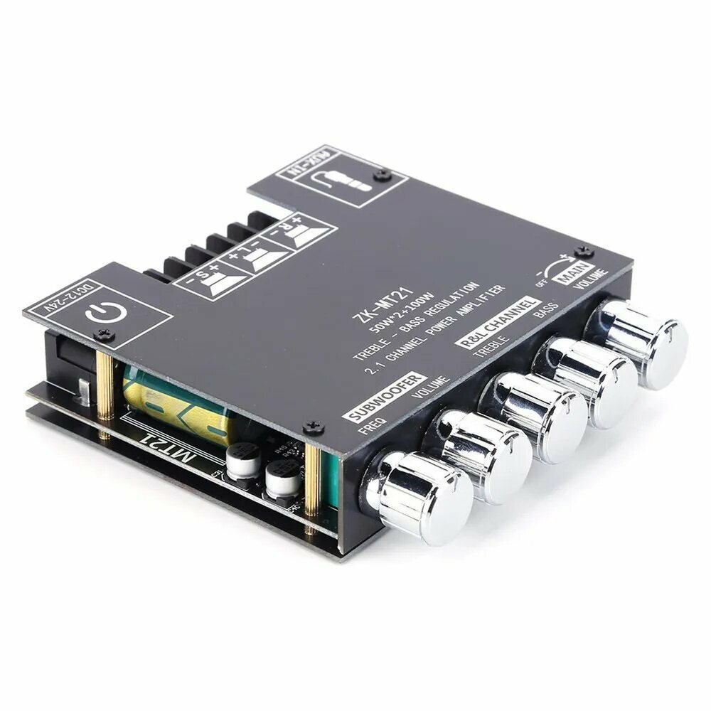 ZK-MT21 2x50 Вт + 100 Вт стерео BT5.0 2.1-канальная плата цифрового усилителя мощности