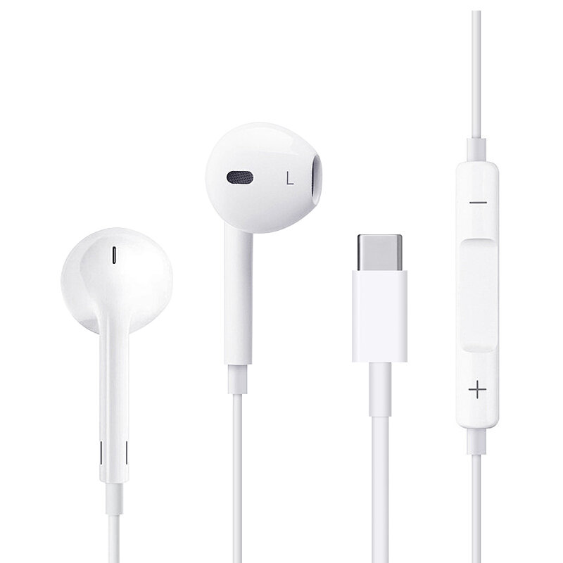 Наушники проводные MIMANTU white-typec-c port, цвет: белый