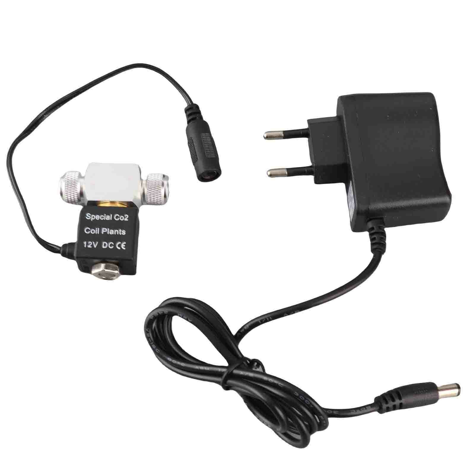 Электромагнитный клапан для регулятора системы CO2 в аквариуме, выход постоянного тока 12 В, подключение к трубке 4*6 мм или счетчику пузырьков, двухголовочный, бесшумный, низкотемпературный, версия.