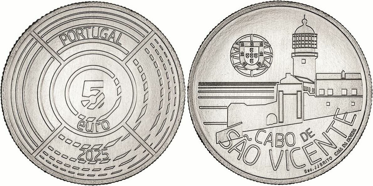 Португалия 5 евро, 2025 Маяки Португалии - Мыс Сан-Висенте