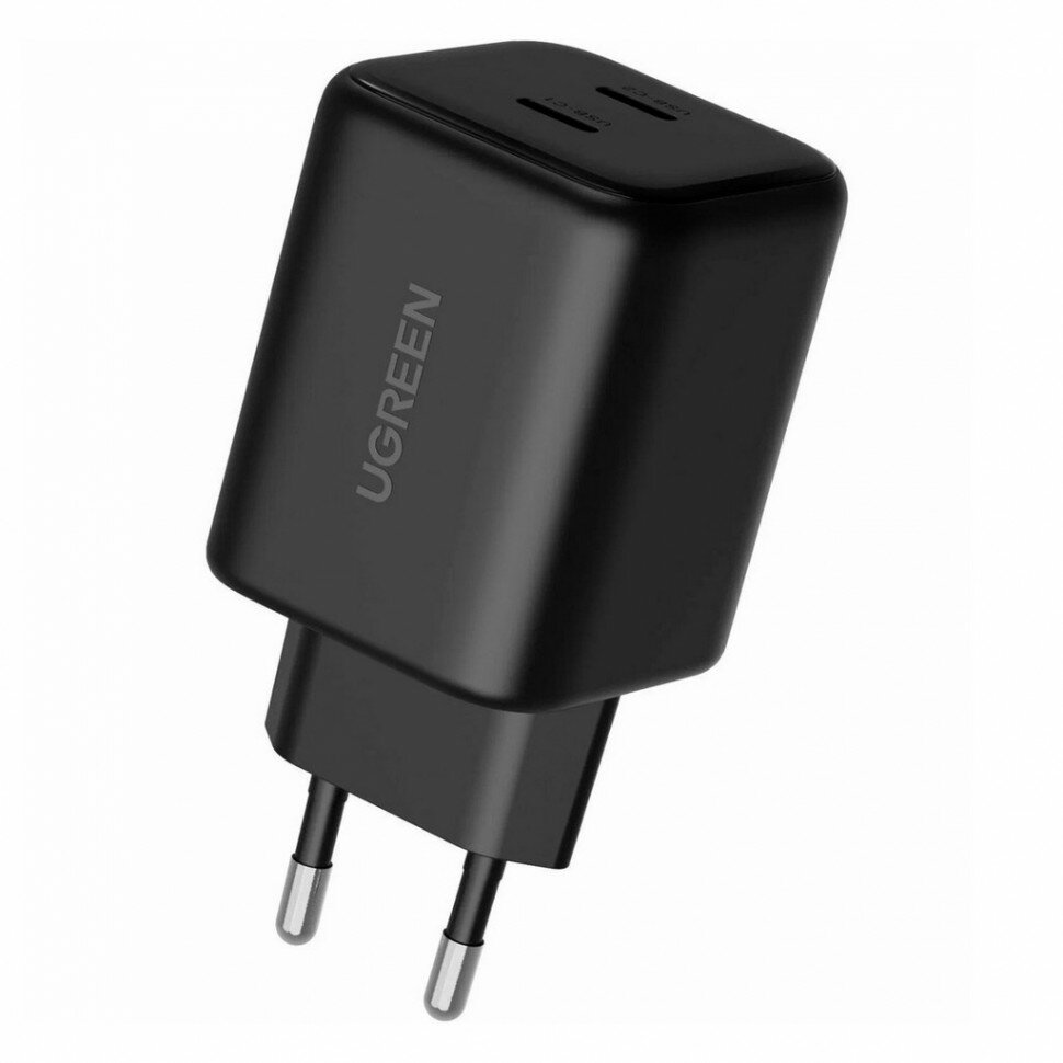 Сетевое зарядное устройство Ugreen X525 45W 2-Port GaN Fast Charger EU (65057) черный