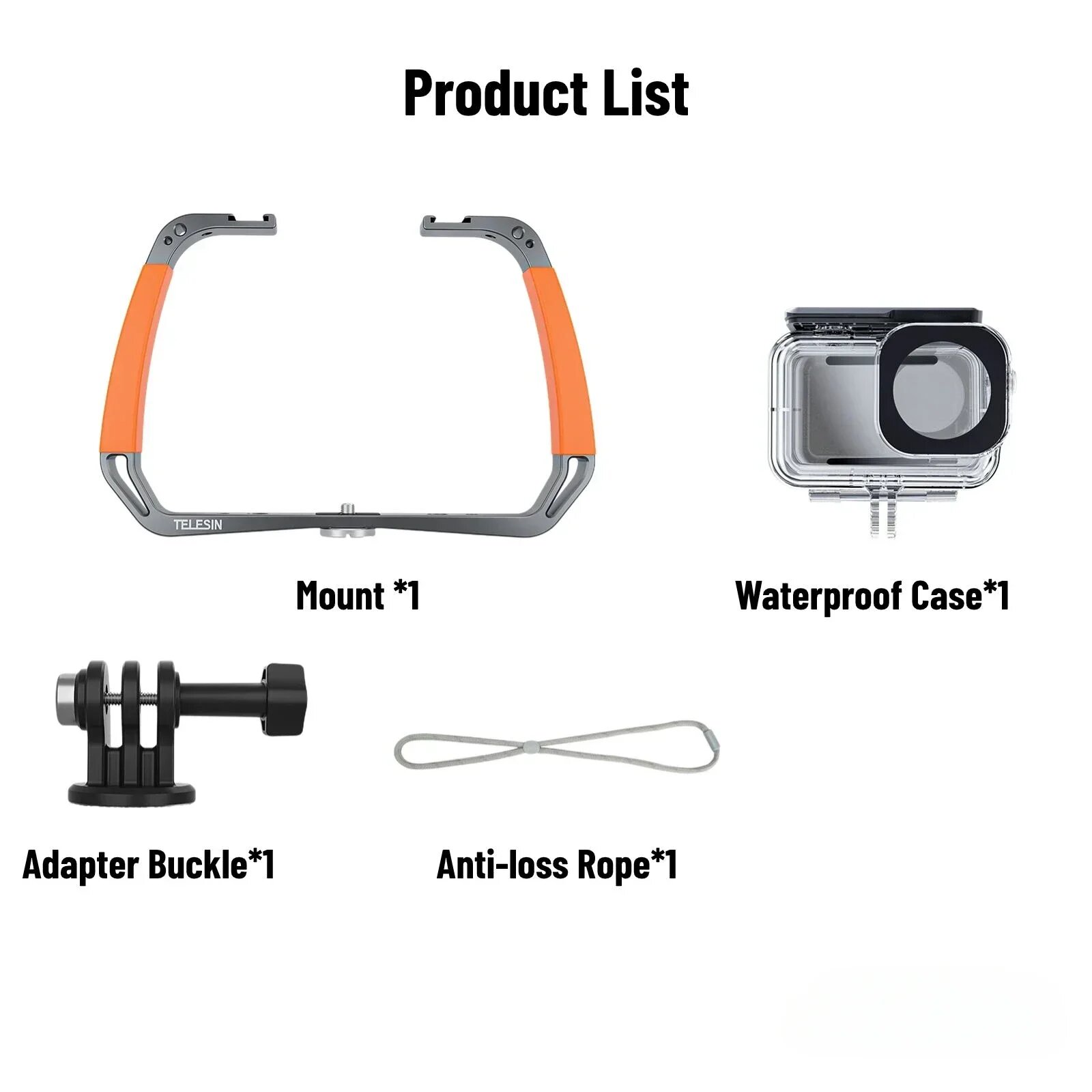 TELESIN Стабилизатор для подводной съемки GoPro for DJI Action 5 4 3