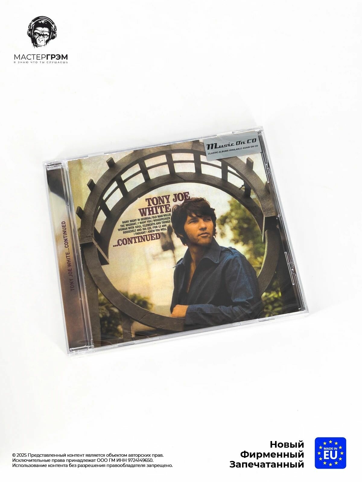 Фирменный аудио диск Tony Joe White - Continued (CD) 2021 Music On CD Jewel