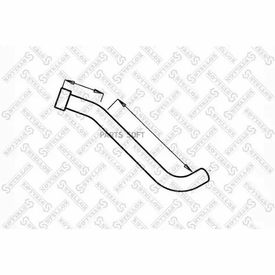 Труба глушителя!2 изг. 250+700 передняя \Scania R143/T143(4x2.6x2.6x4 GRH880-T от официального дистрибьютора, STELLOX, артикул 8203553SX