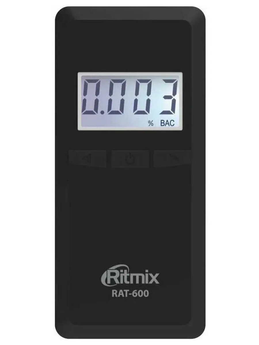 Алкотестер Ритмикс RAT-600, электрохимический, с мундштуками, черный