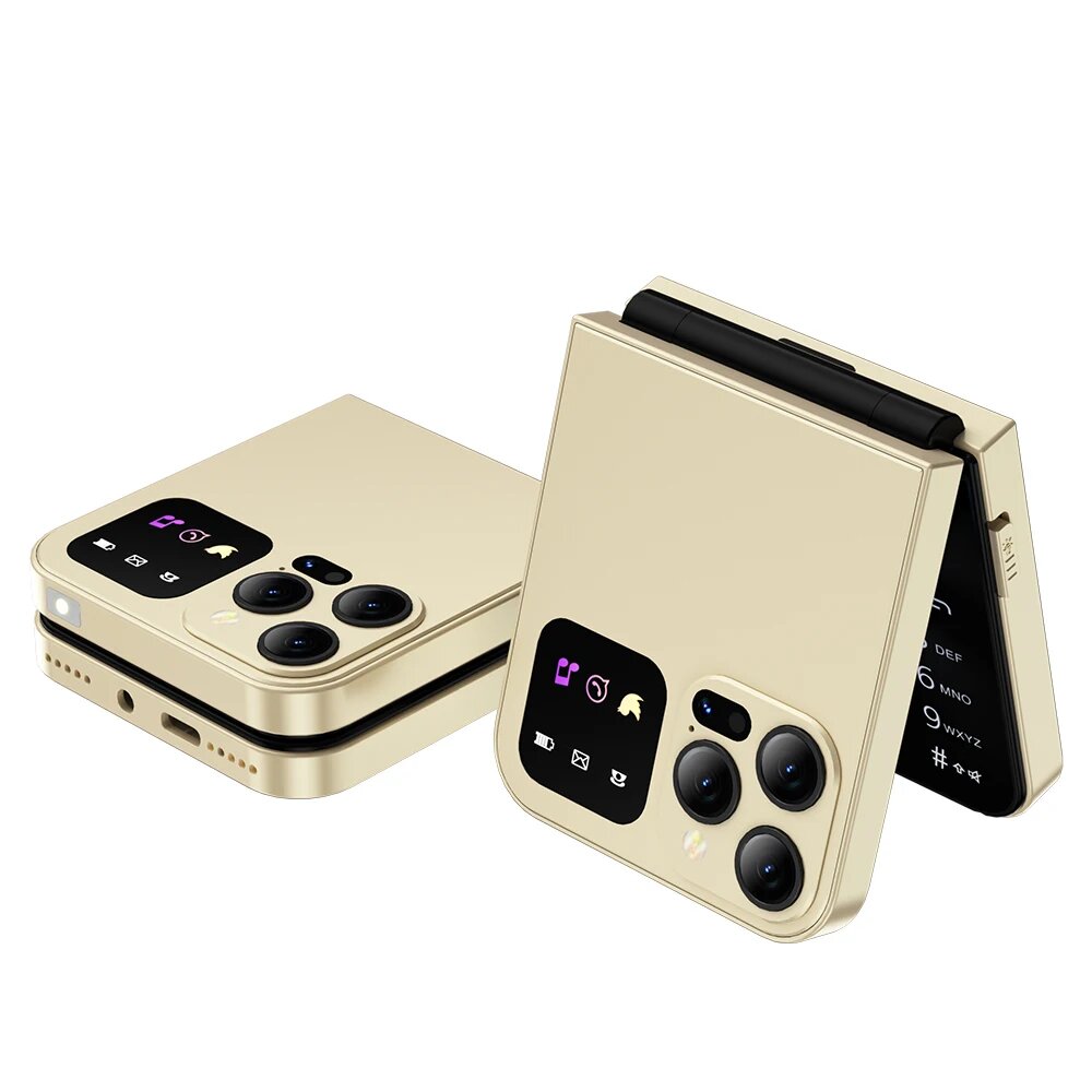 SERVO A50 PRO Flip Mobile Phones Magic Voice Blacklist Dual SIM Call Record Speed Dial Foldable Cellphones 2.4" Display Type-C