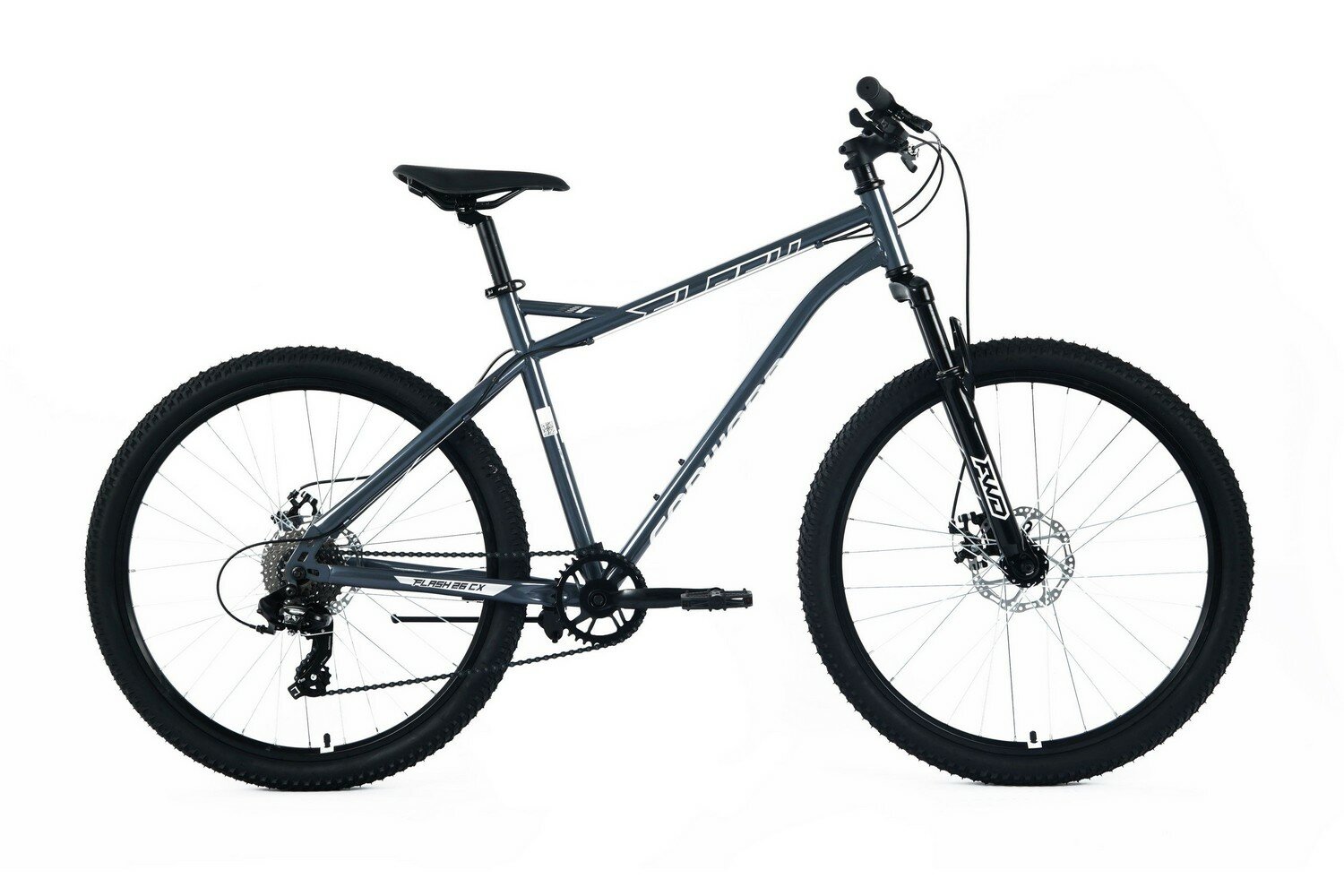 Велосипед FORWARD Flash CX 8ск. 26" 2025 (требует финальной сборки), Цвет темно серый-серебристый, Размер 17"