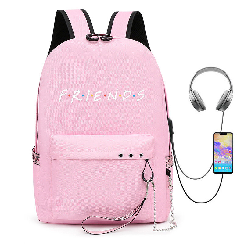 Светящийся рюкзак «Друзья» из американского сериала «Друзья» Повседневная школьная сумка для школьников