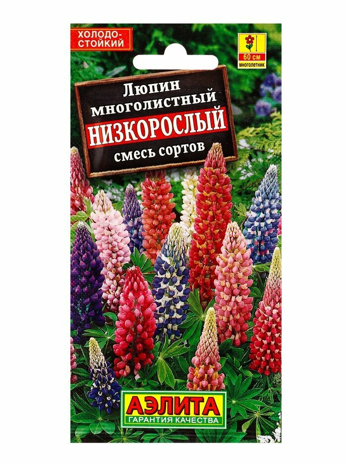 Семена цветов Люпин Низкорослый, смесь сортов Мн, Ц/П,15 шт. 10945561