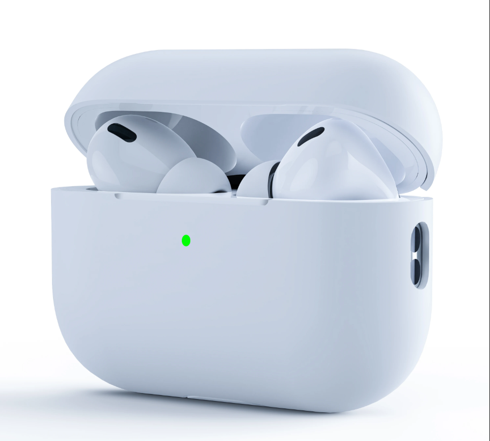 Силиконовый чехол (футляр) со шнурком для наушников Apple AirPods Pro 2/ кейс на аирподс про 2, цвет Белый