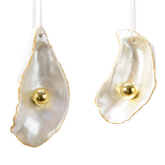 Набор елочных игрушек Ракушки - Golden Pearl 13 см, 2 шт, подвеска, Kaemingk, 523872-набор-1