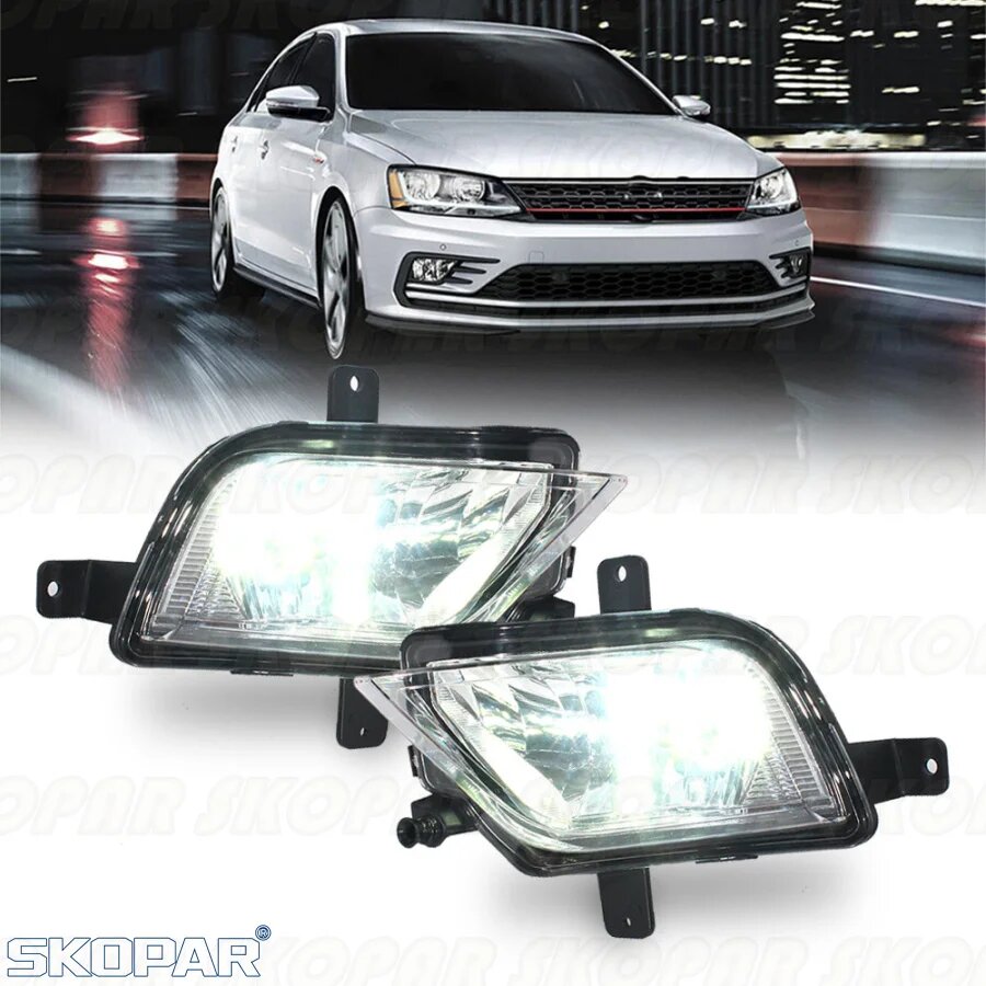 Для VW Jetta GLI 2015 2016 2017 2018 автомобильные аксессуары 1 пара передних светодиодных противотуманных фар H8 5C7941699Q 5C7941700Q