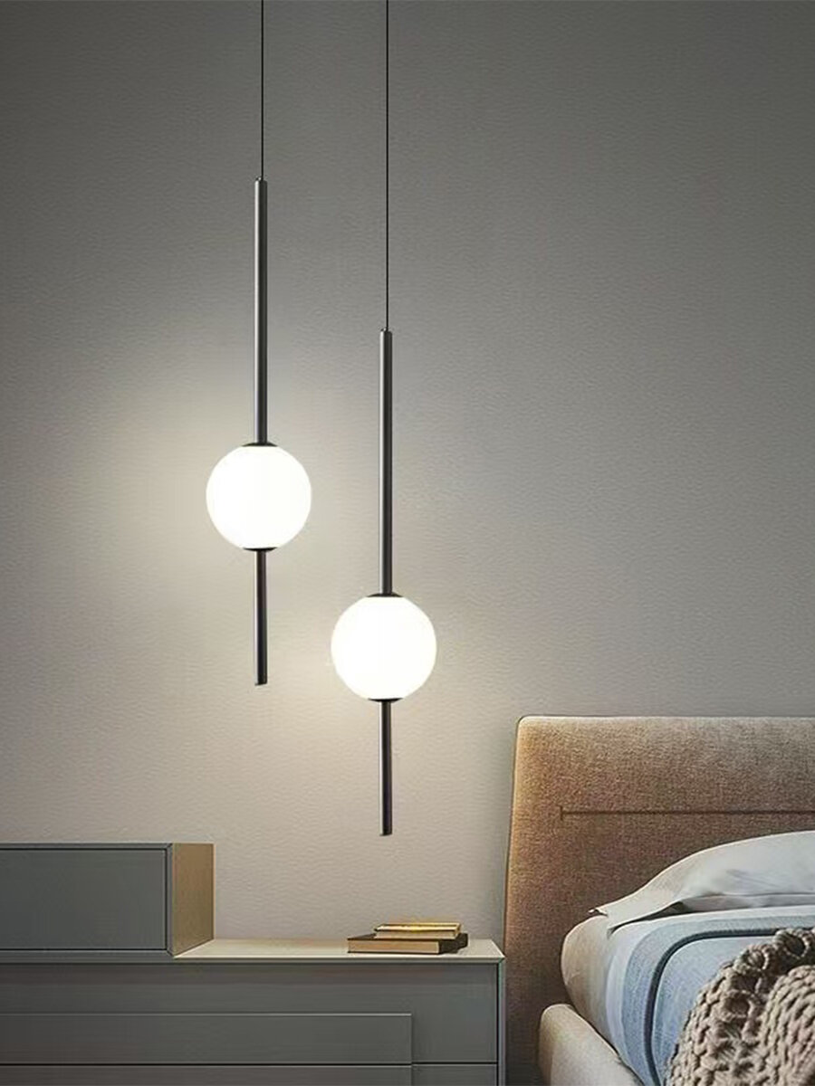 Черные двухголовые люстры, трехцветные лампы, LED Ресторан, спальня, кафе