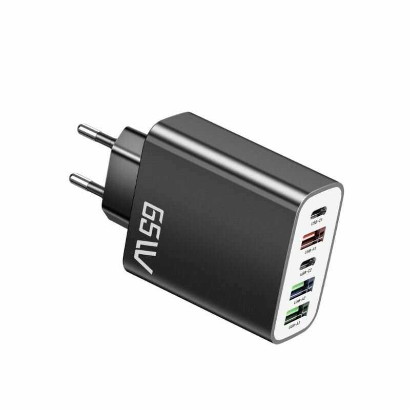 Блок быстрой зарядки 5V3A компактный настенный зарядник для путешествий, Черный - EU