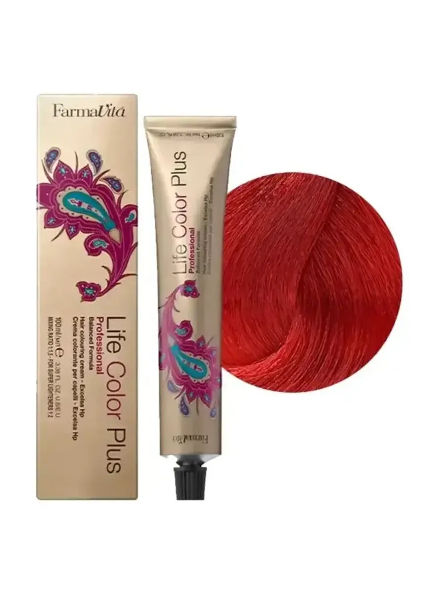 Краска для волос Farmavita Hair Coloring Life Color Plus Prof, Перманентный краситель с низким содержанием аммиака, 8.66