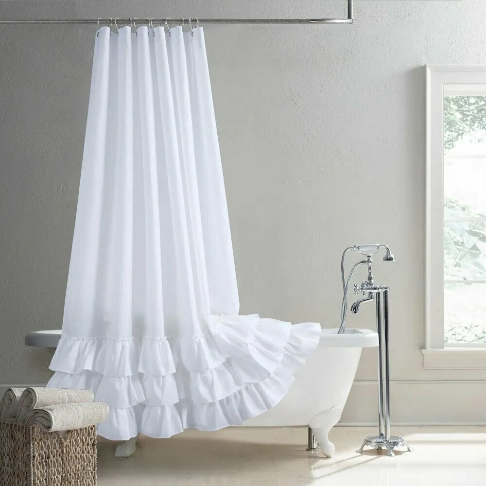 DS BATH Штора для ванной тканевая, высота 200 см, ширина 180 см.