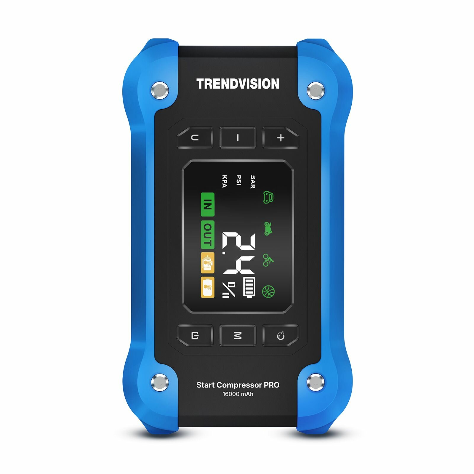 Пуско-зарядное устройство 4в1 TrendVision Start Compressor PRO (компрессор, ПЗУ, power bank, фонарь) — фото 1