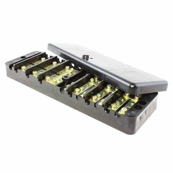 Коробка распределительная EKF клеммная, испытательная, переходная, ККИ2-2, латунь, прозрачная крышка