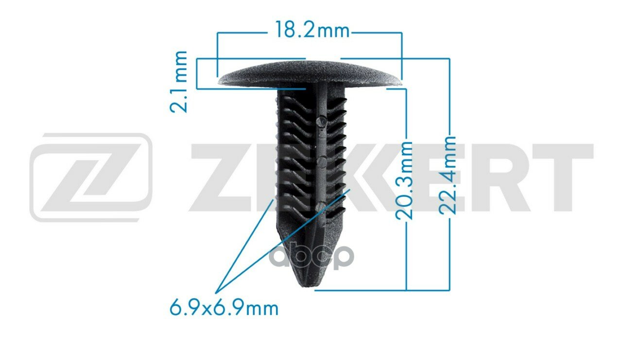 Клипса крепёжная Honda (миним. кол-во заказа 10 шт) Zekkert арт. be-1229
