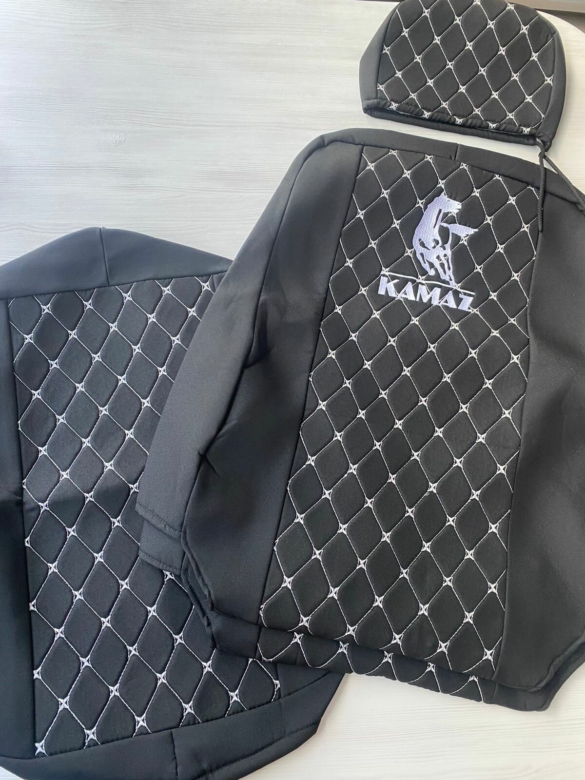 Чехлы КАМАЗ 2 высоких сиденья К70 Жаккард