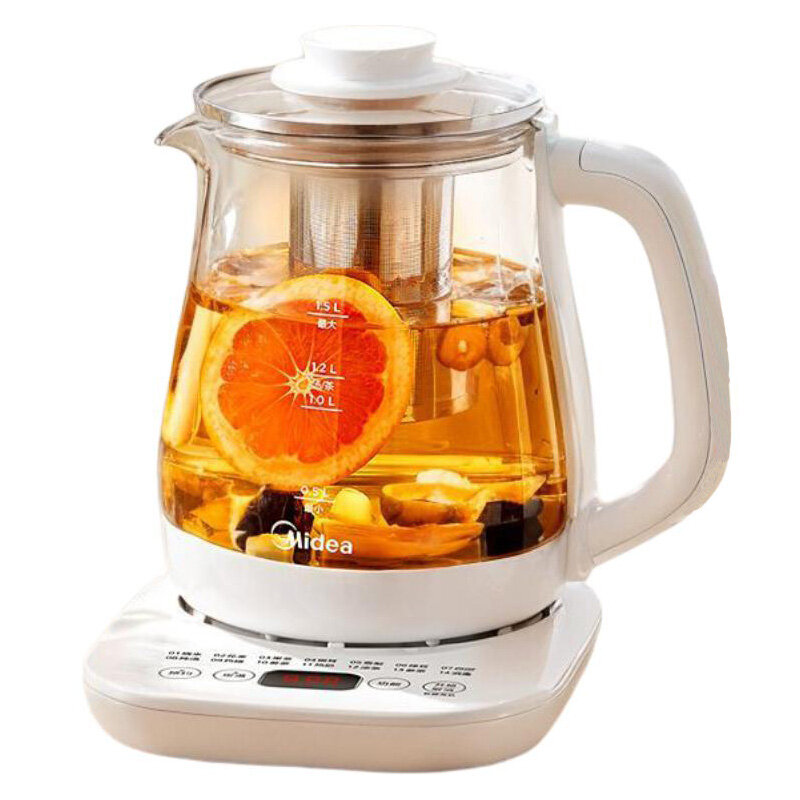 Электрический чайник Midea Health Pots, белый, с фильтром для чая