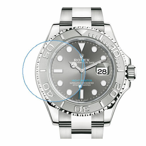 Скрин Мобайл защитный экран для часов Rolex - Yacht-Master 40 - Oyster - 40 mm - Oystersteel and platinum из нано стекло 9H