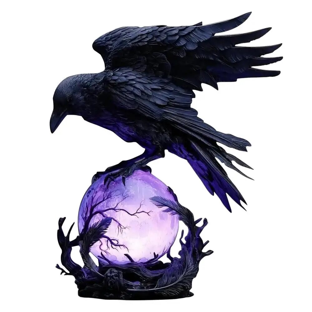 Лампа Ворона Фиолетовая