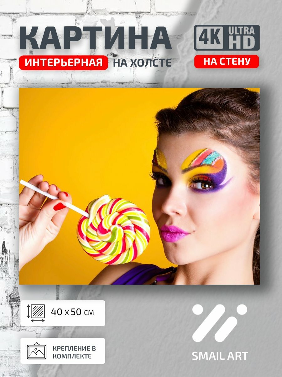 Картина на холсте интерьерная 40 на 50 на стену Лицо Portrait для студии портрет интерьер