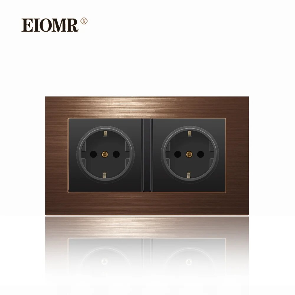 EIOMR Настенные розетки и выключатели F2 серия красные Double Sockets
