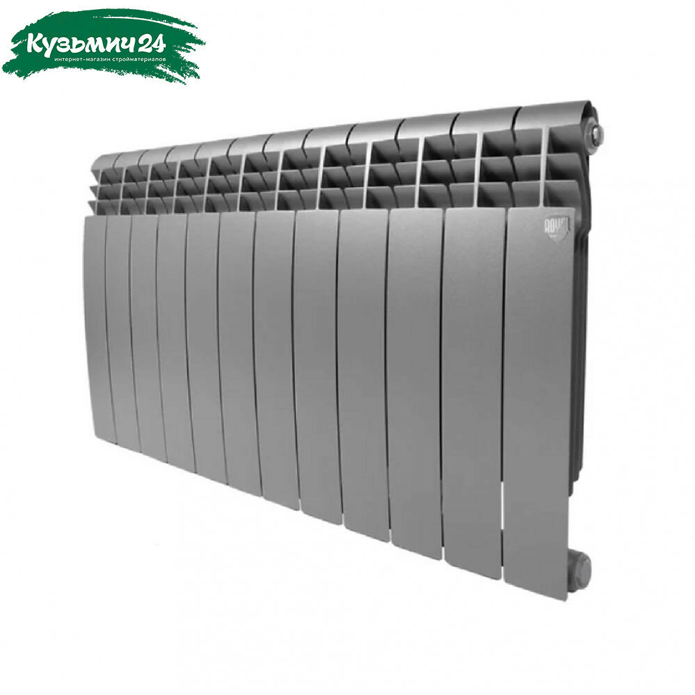 Радиатор секционный Royal Thermo BiLiner 500 НС-1176316, Silver Satin, биметалл, 12 секций