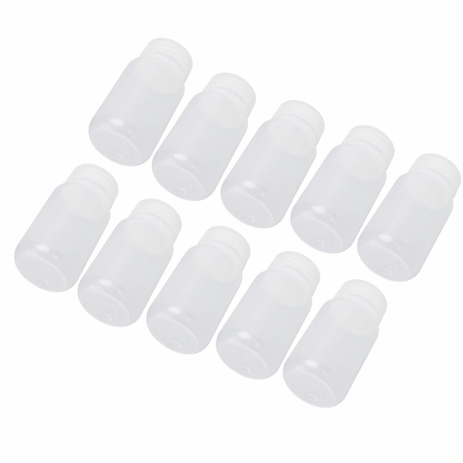 10 шт. пластиковой реактивной бутылки с широким горлом, 125 мл, для хранения жидких образцов, плотно закрывающаяся с завинчивающейся крышкой