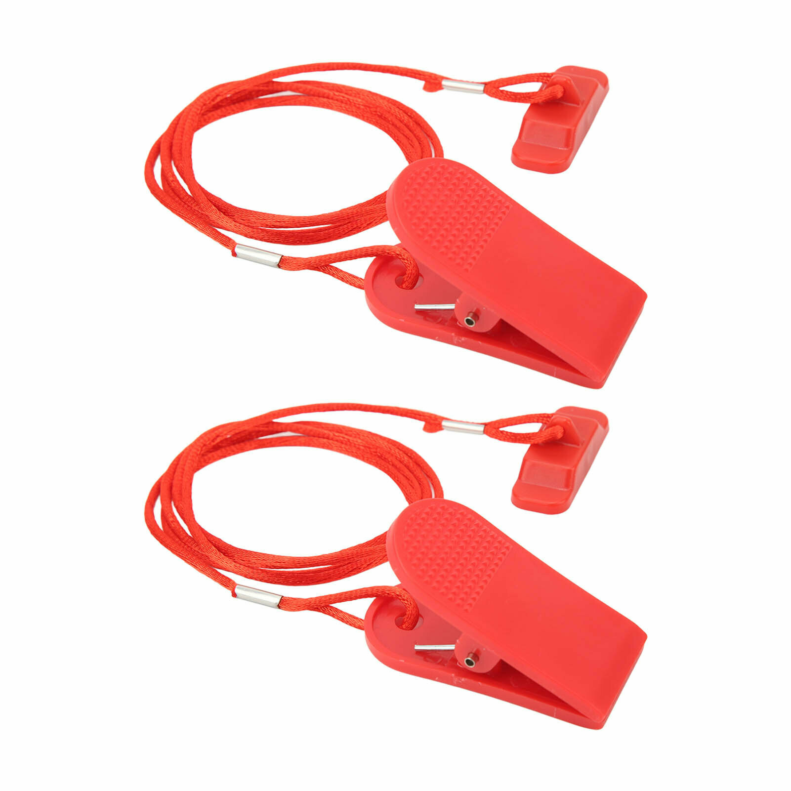 2PCS Treadmill Universal Safety Key Running Machine Magnet Rectangle Red