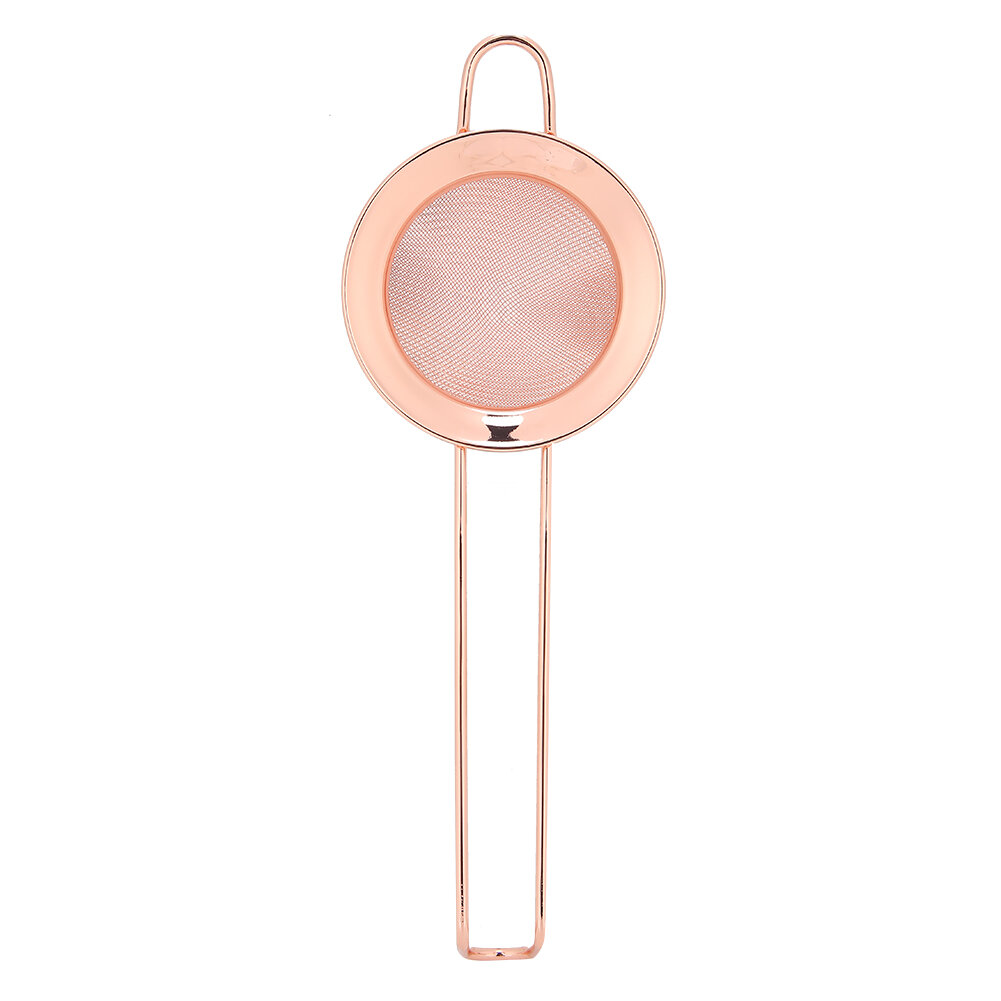 Конус из нержавеющей стали, фильтр для порошка для торта, сетка для коктейля, аксессуары для бара, розовое золото