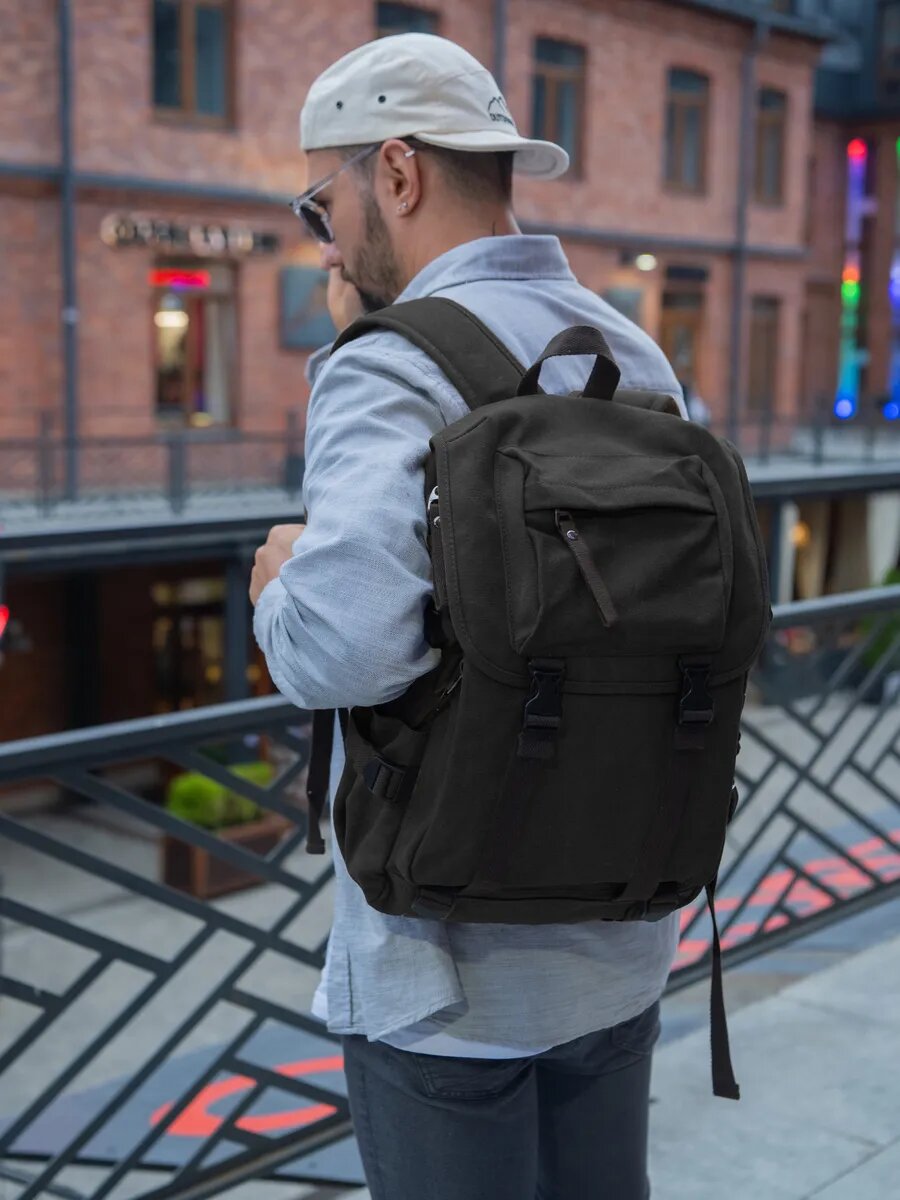 Рюкзак городской повседневный из канваса, 16 л, анатомическая спинка