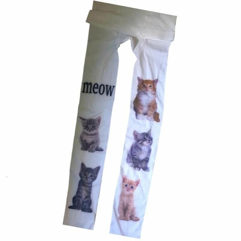 Чулки с кошачьим принтом для нишевых девушек-07