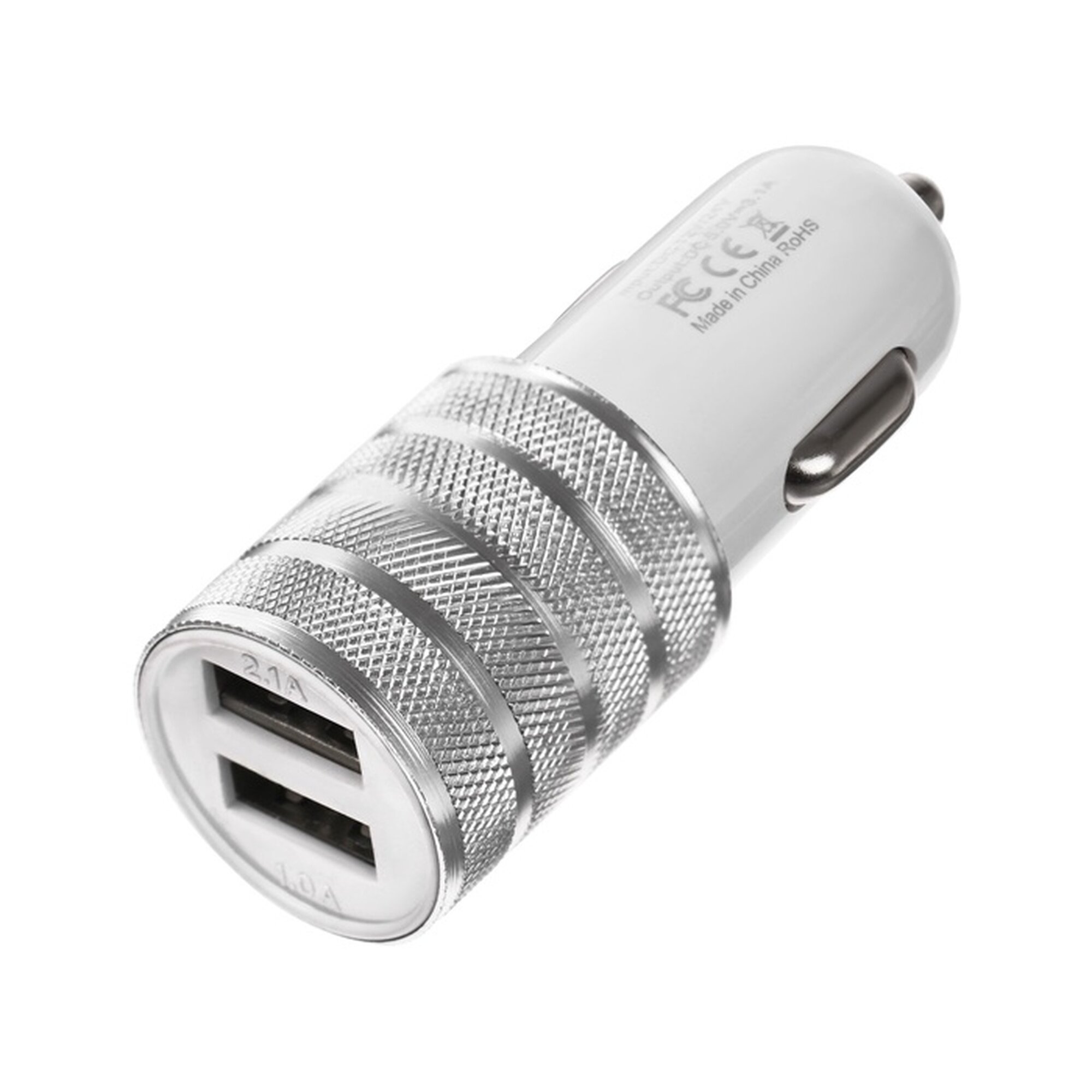 Автомобильное зарядное устройство Сима-ленд, 2 USB, 2.1 А/1 А, микс