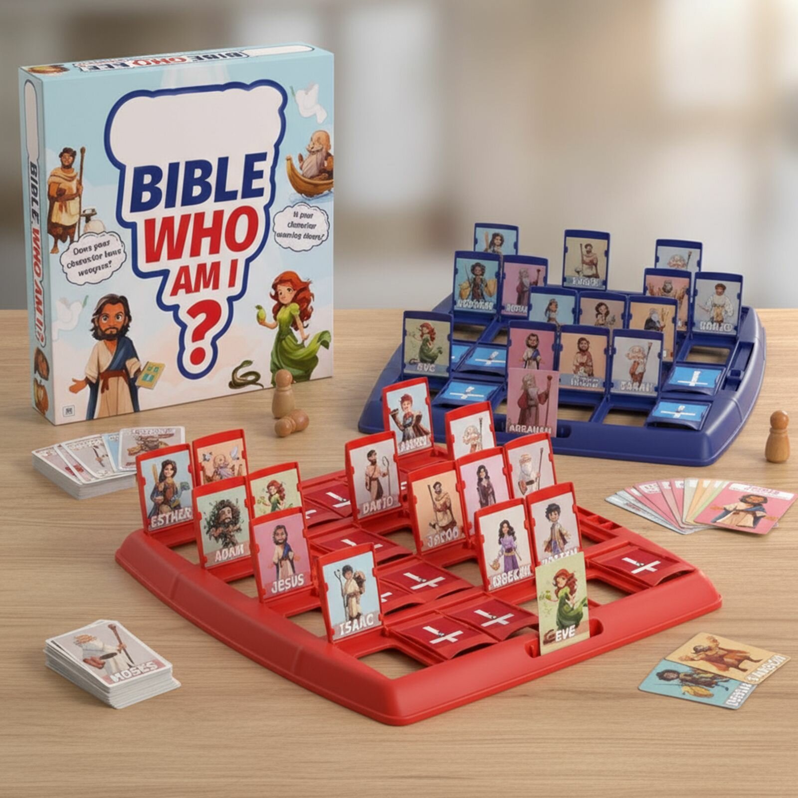 Иблия, кто я, настольные игры, 24 библейских персонажа, портативная настольная игра для детей