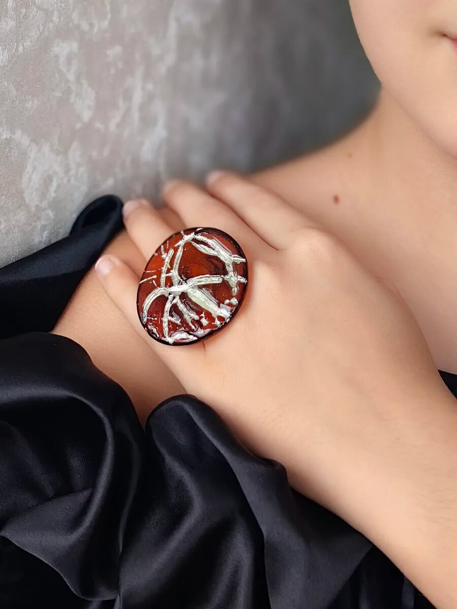 Кольцо, муранское стекло, стекло