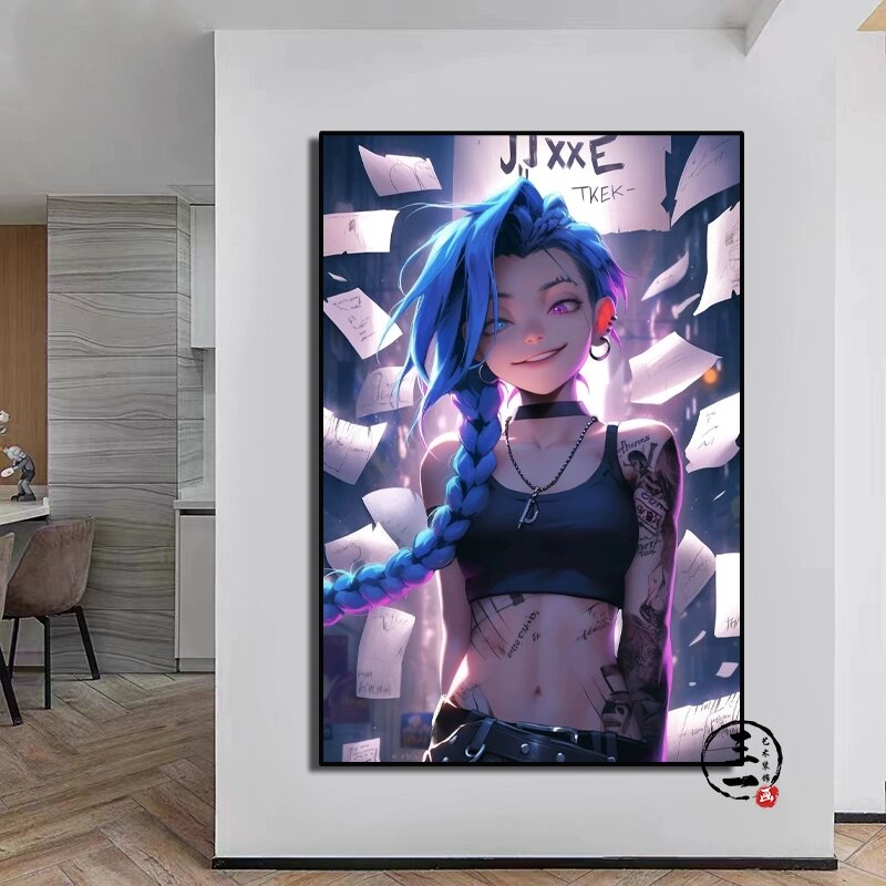 LOL Jinx League of Legends Rampage Лолита Живопись