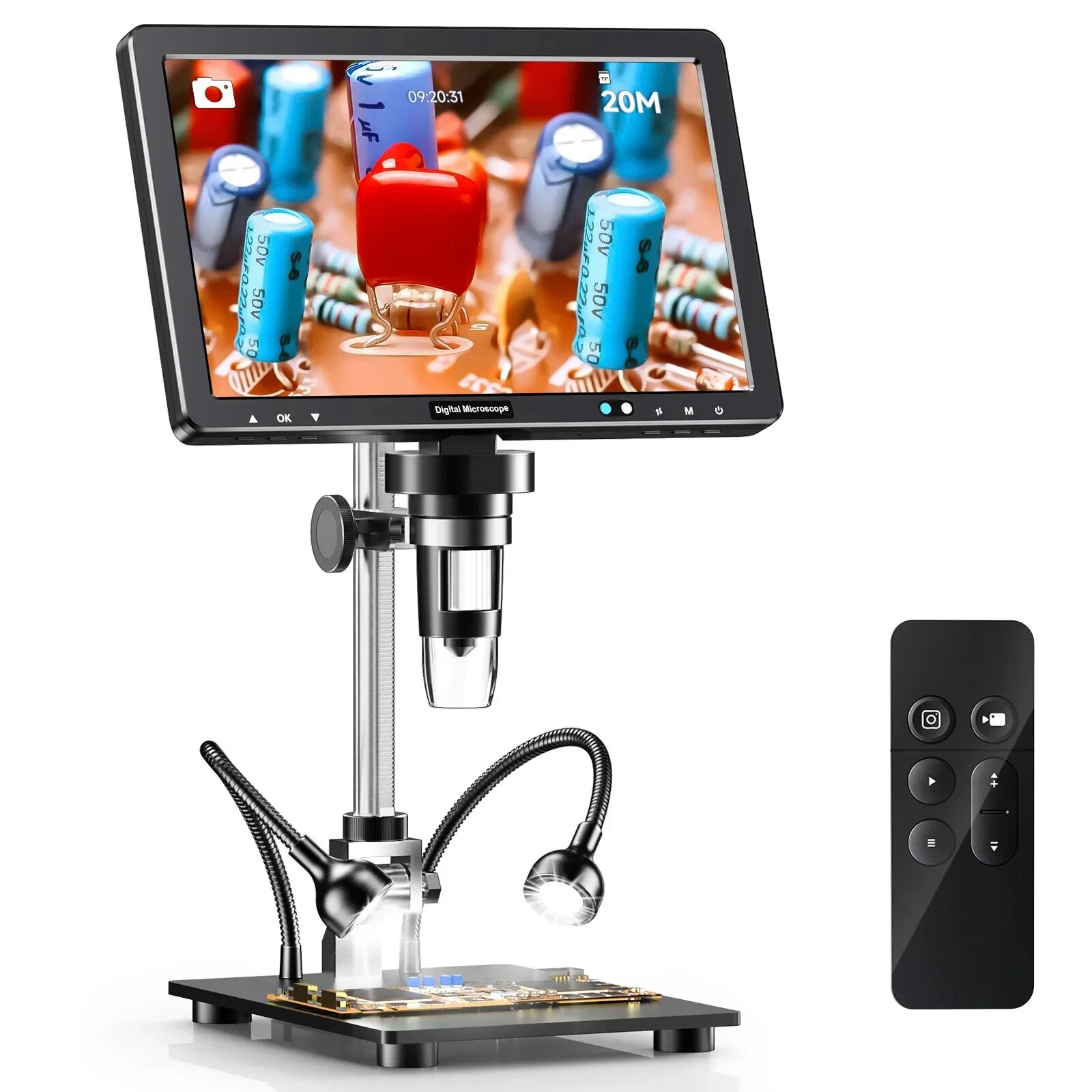 Цифровой Микроскоп RIEVBCAU 10,1 Дюйма С HDMI, 2000-кратным Увеличением