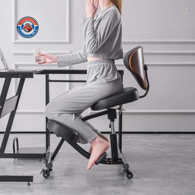 Ортопедическое коленное кресло для работы и учёбы, эргономичный стул для осанки, регулируемый офисный стул на коленях, компактное кресло для дома и офиса, подходит для взрослых и детей с ростом 110-200 см