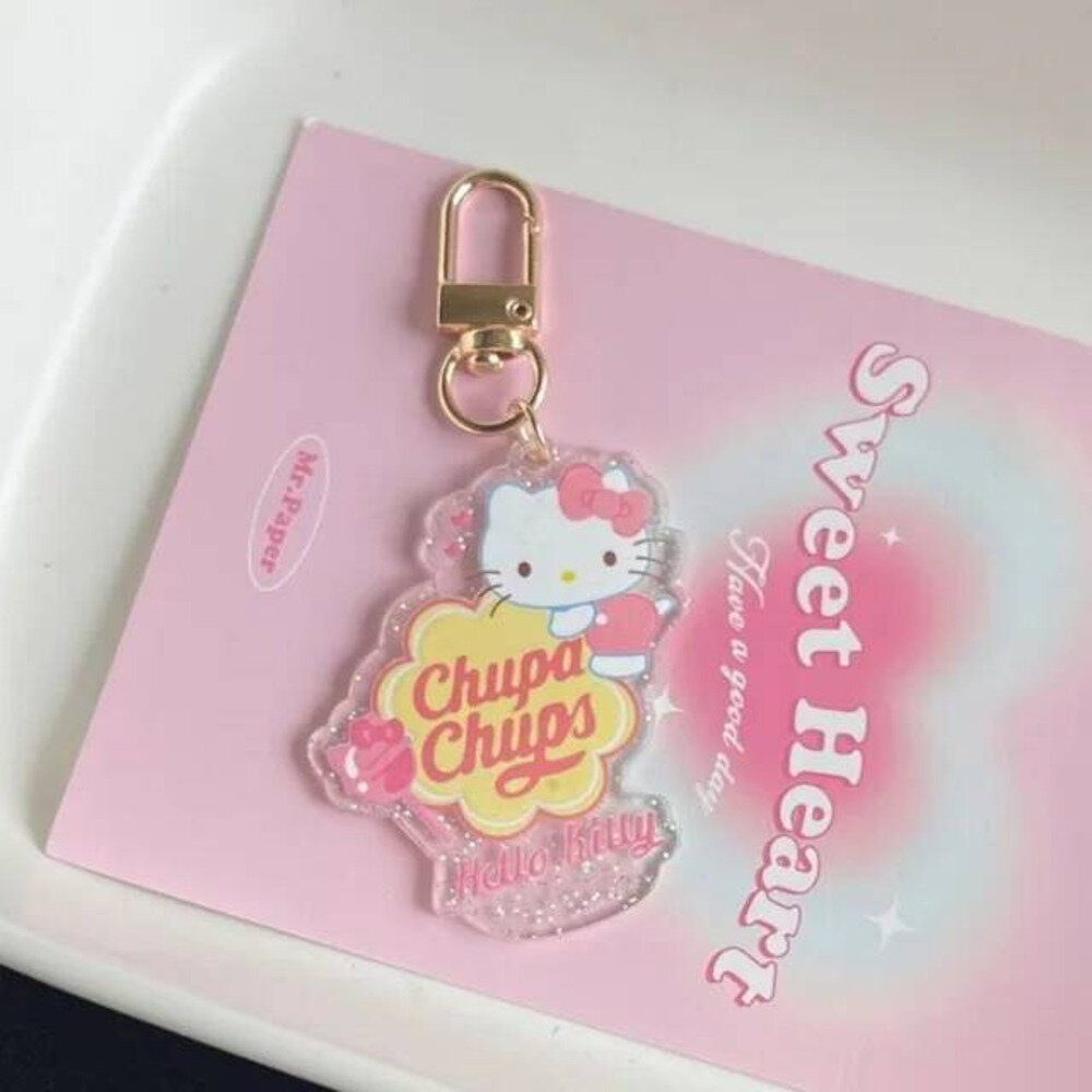 Брелок с изображением Куроми из мультфильма Sanrio Hello Kitty, милый акриловый кулон для сумки, рюкзака, автомобиля, а также подвеска для ключей в виде Мелоди, украшение, игрушка, подарок для девочки.