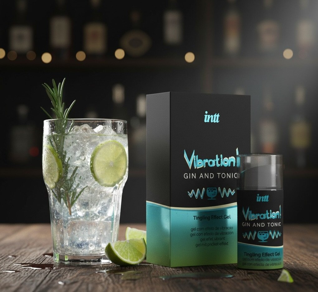 Интимный гель INTT Vibration Gin Tonic, эффект вибрации, до 30 мин, 15мл