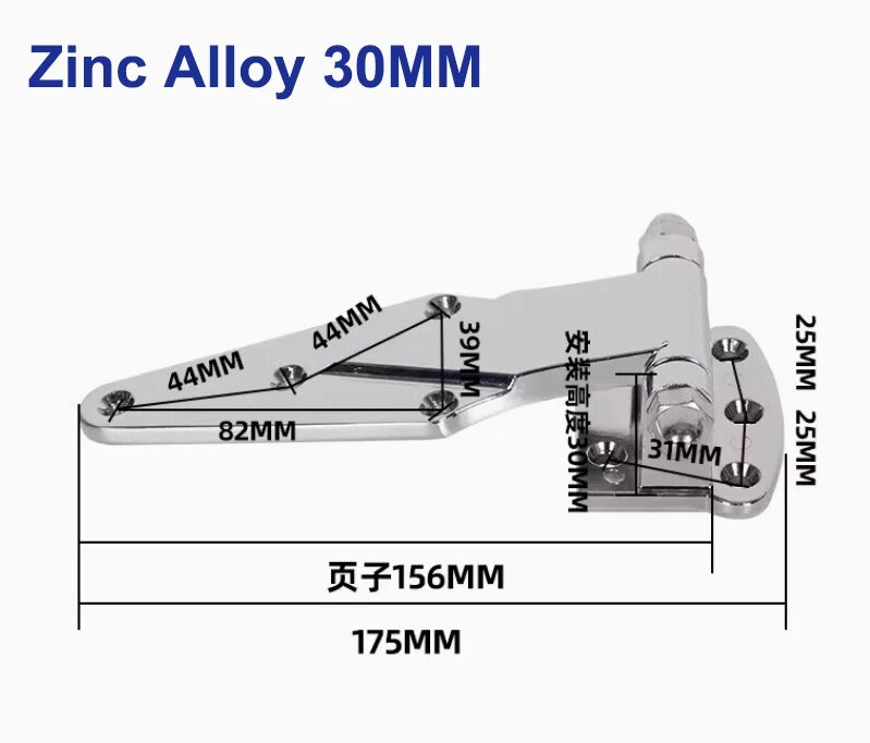 Дверная петля Laural 6 дюймов нержавеющая сталь Zinc Alloy-30mm