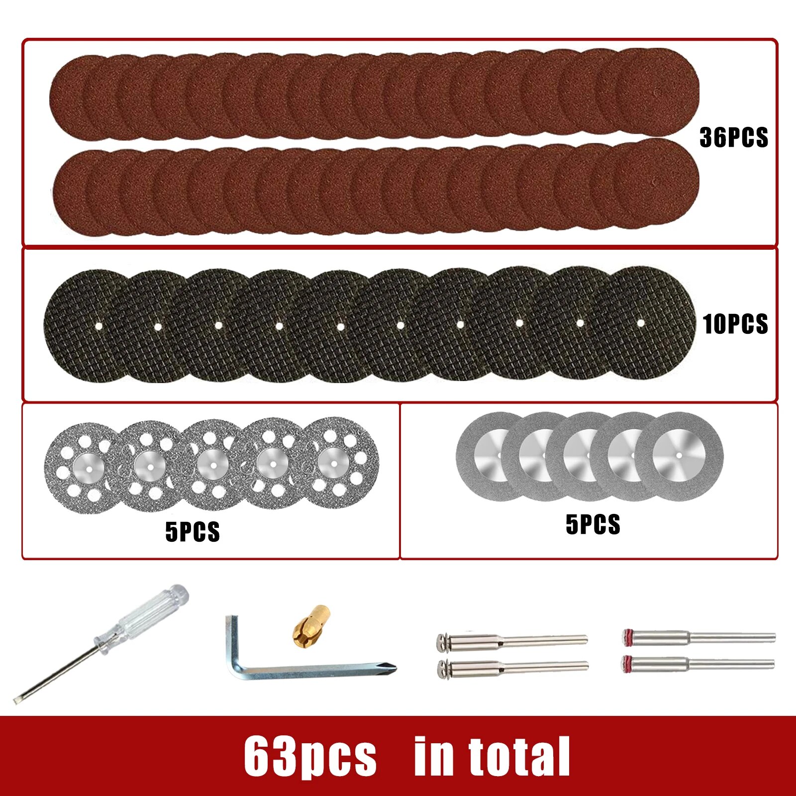 Набор режущих дисков для Dremel 63/71 шт. 63pcs