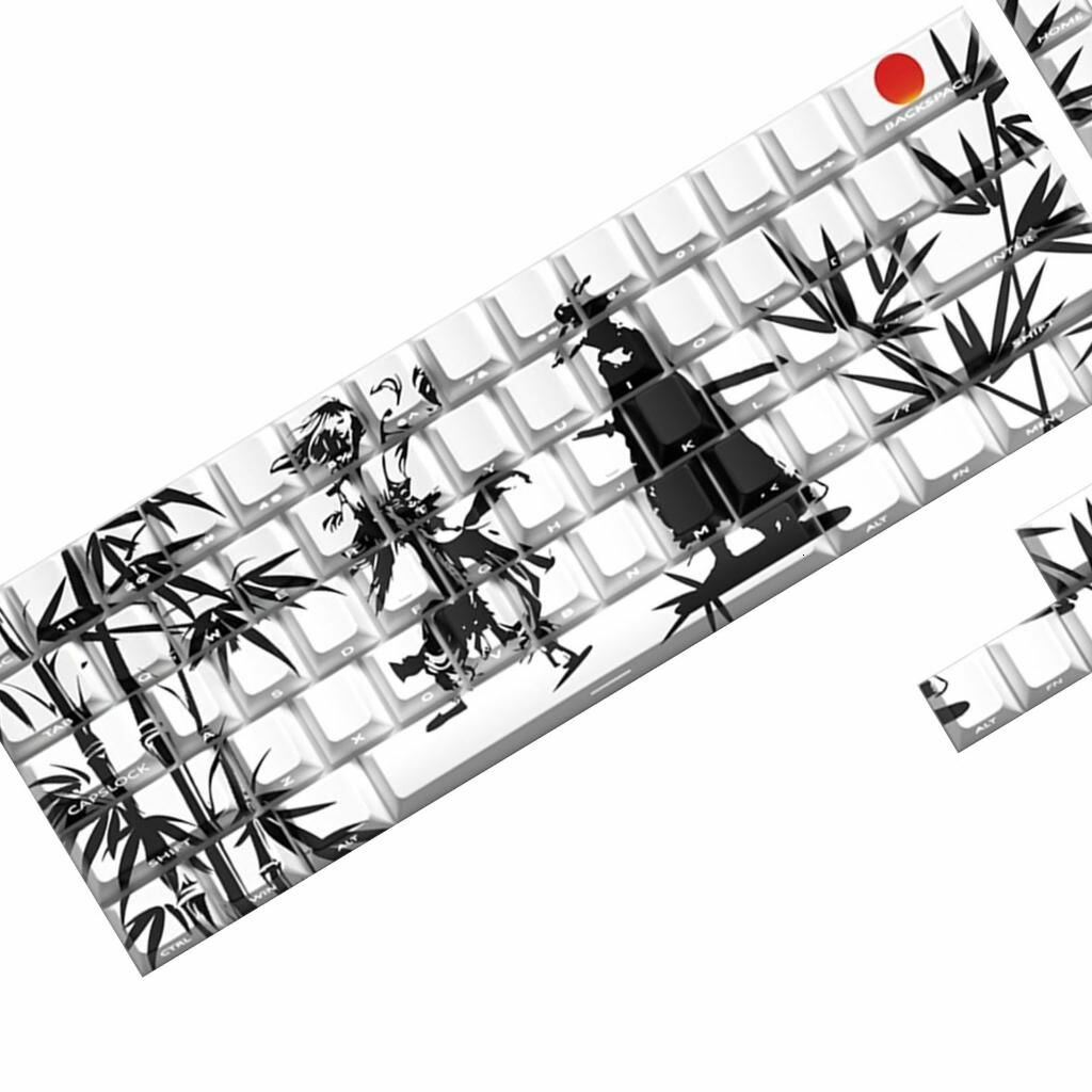 64/74Pcs Подсвечиваемые Кейкапы Dye-Sub, 74 ключа