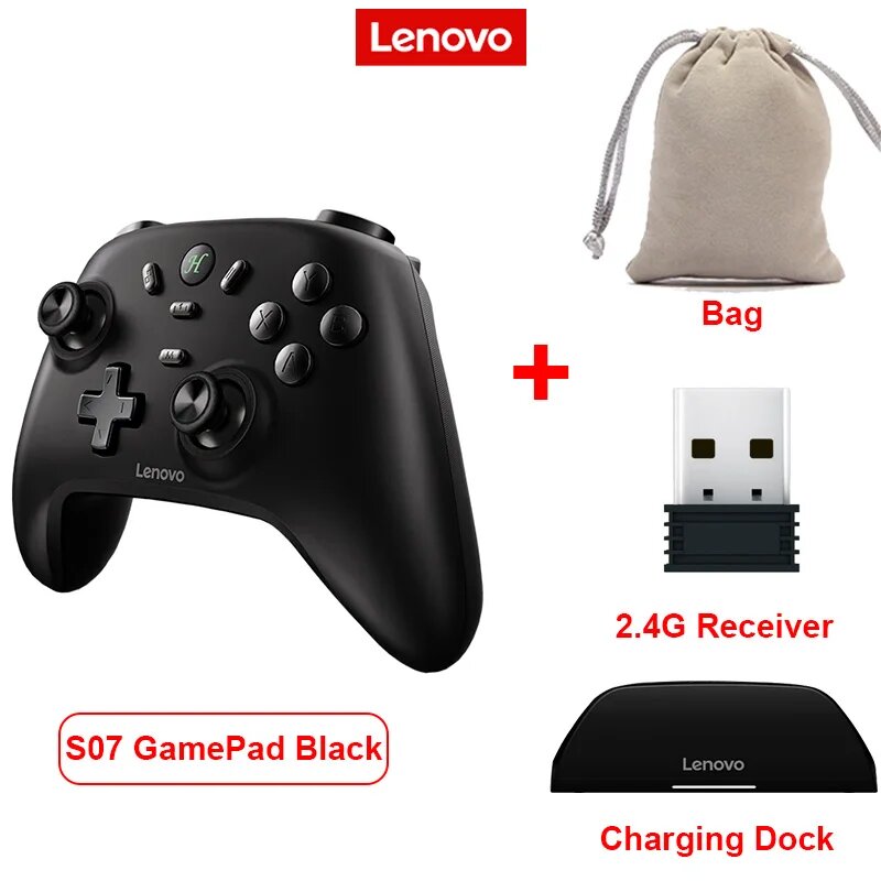 Беспроводной геймпад Lenovo S07 для ПК, Nintendo Switch Blac Bag Receiv Dock