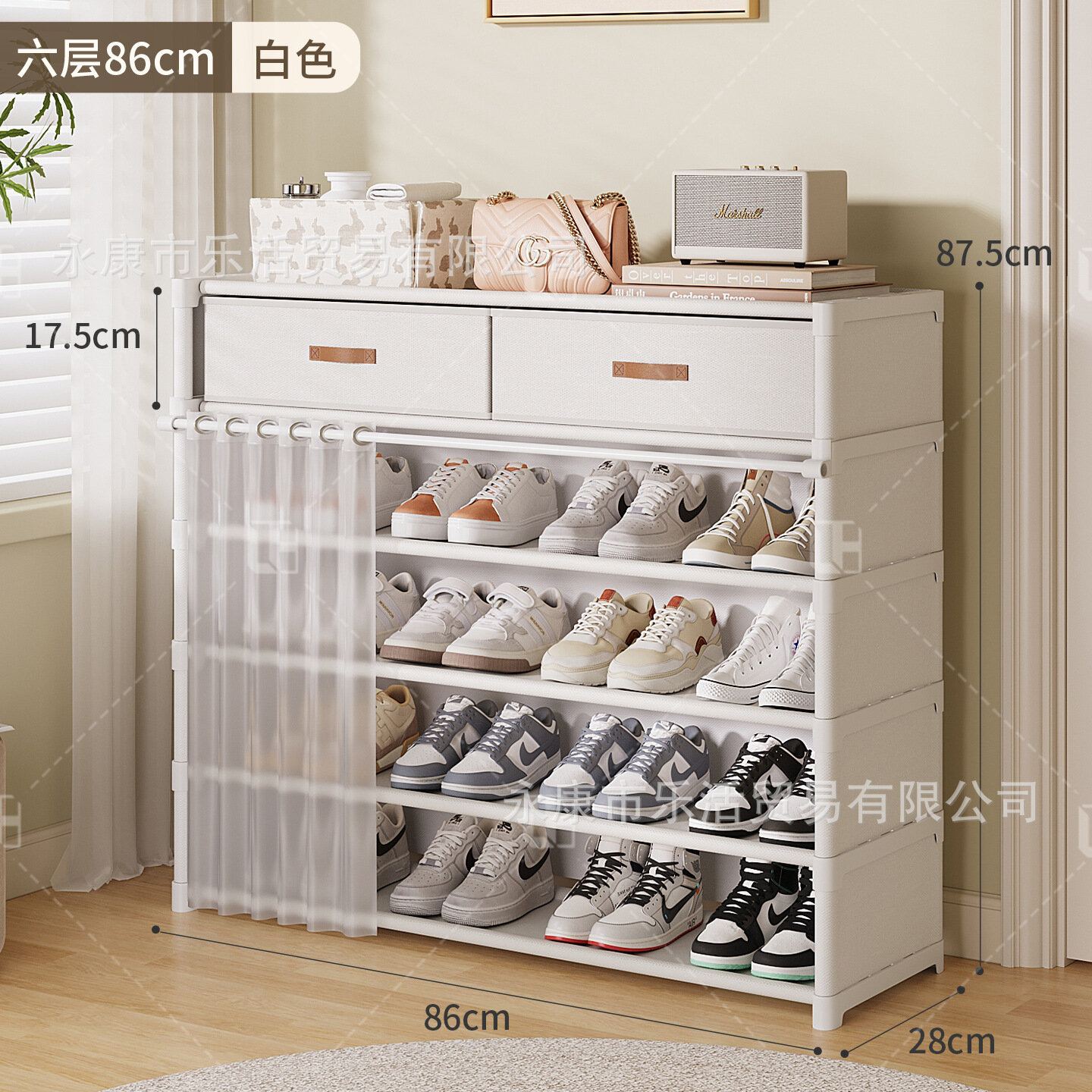 Простая подставка для обуви многоэтажное домашнее дверное проем с дверцами обувного шкаф